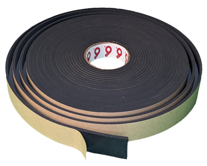 EPDM Foam Strip, 1/8" Thick x 3/8" Width x 50' Length, Black — Pres-Bond