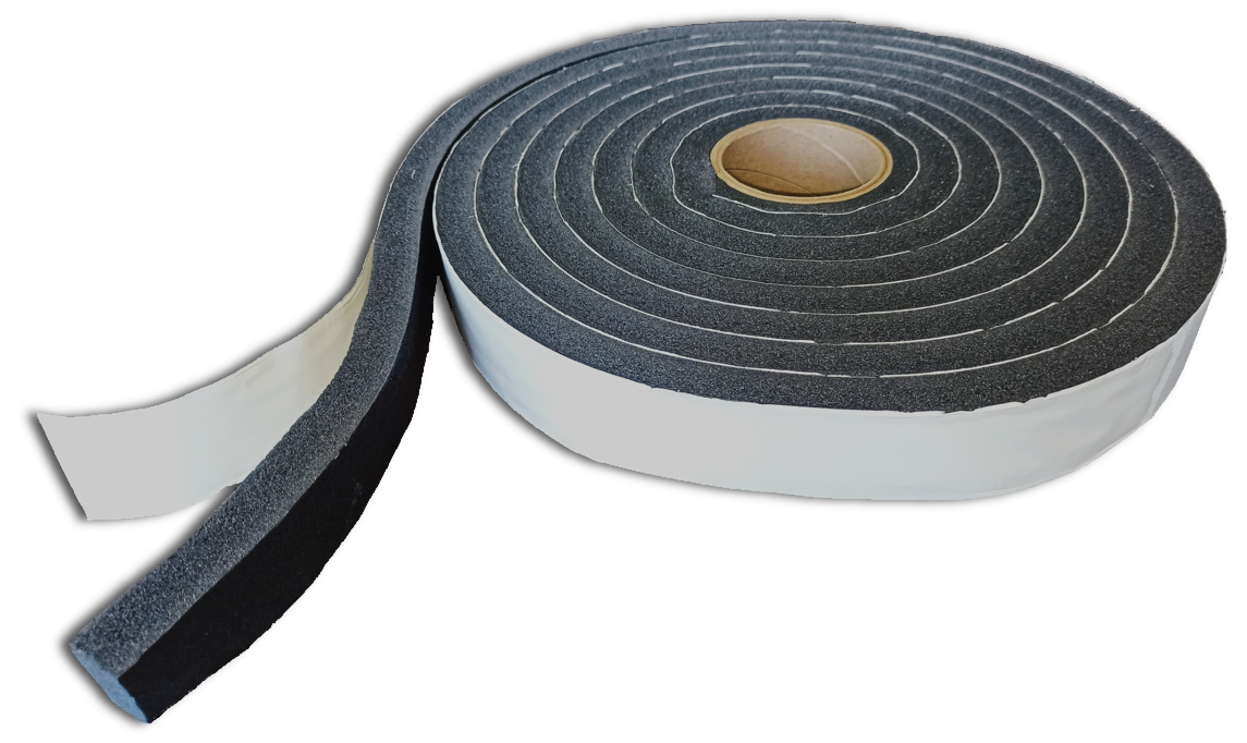 1/2” Thick Vinyl Foam Tape, 3/4” Width x 25’ Length, Black — Pres-Bond